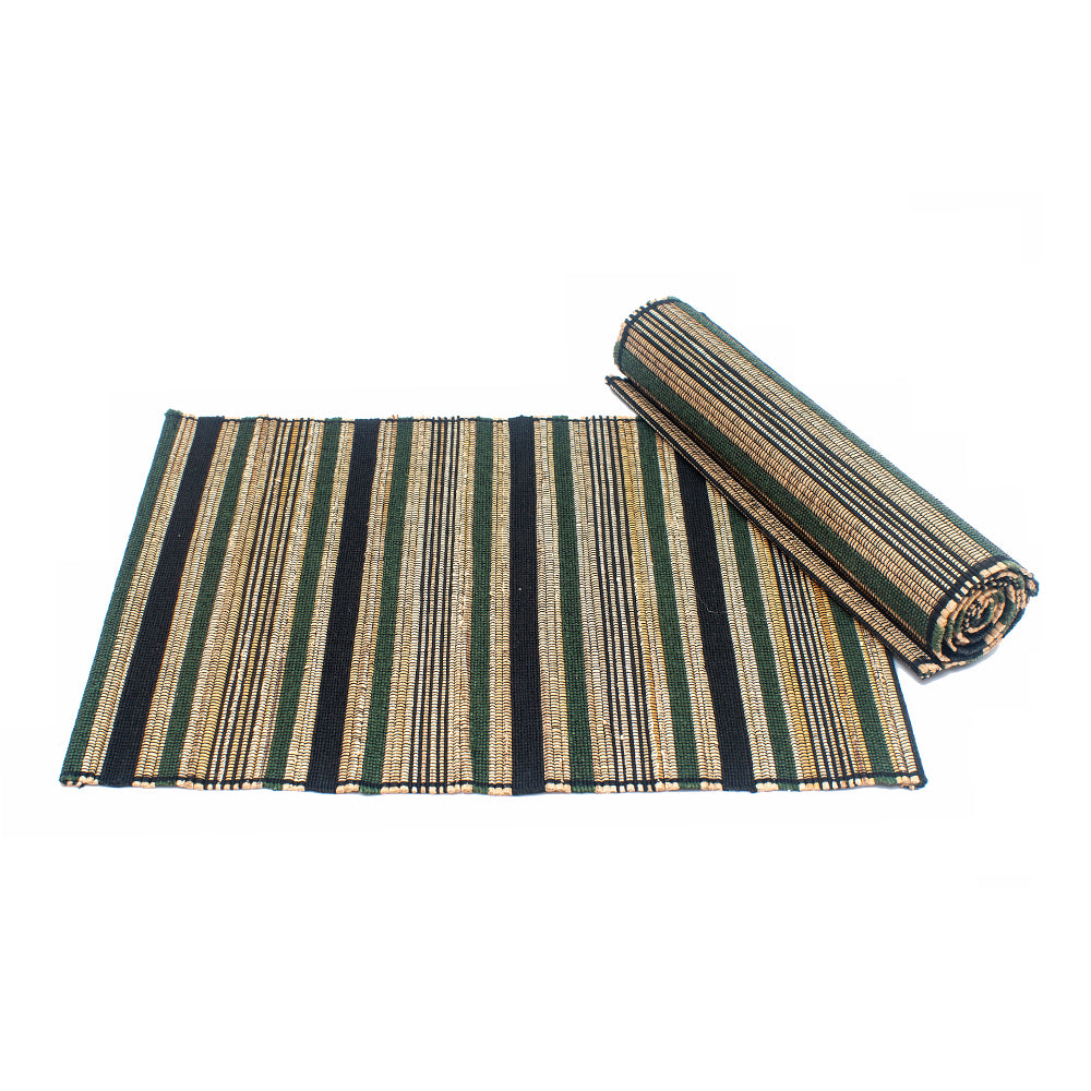 Striped Banana Fibre Table Mats - Set of 4 – Contemporary Arts & Crafts